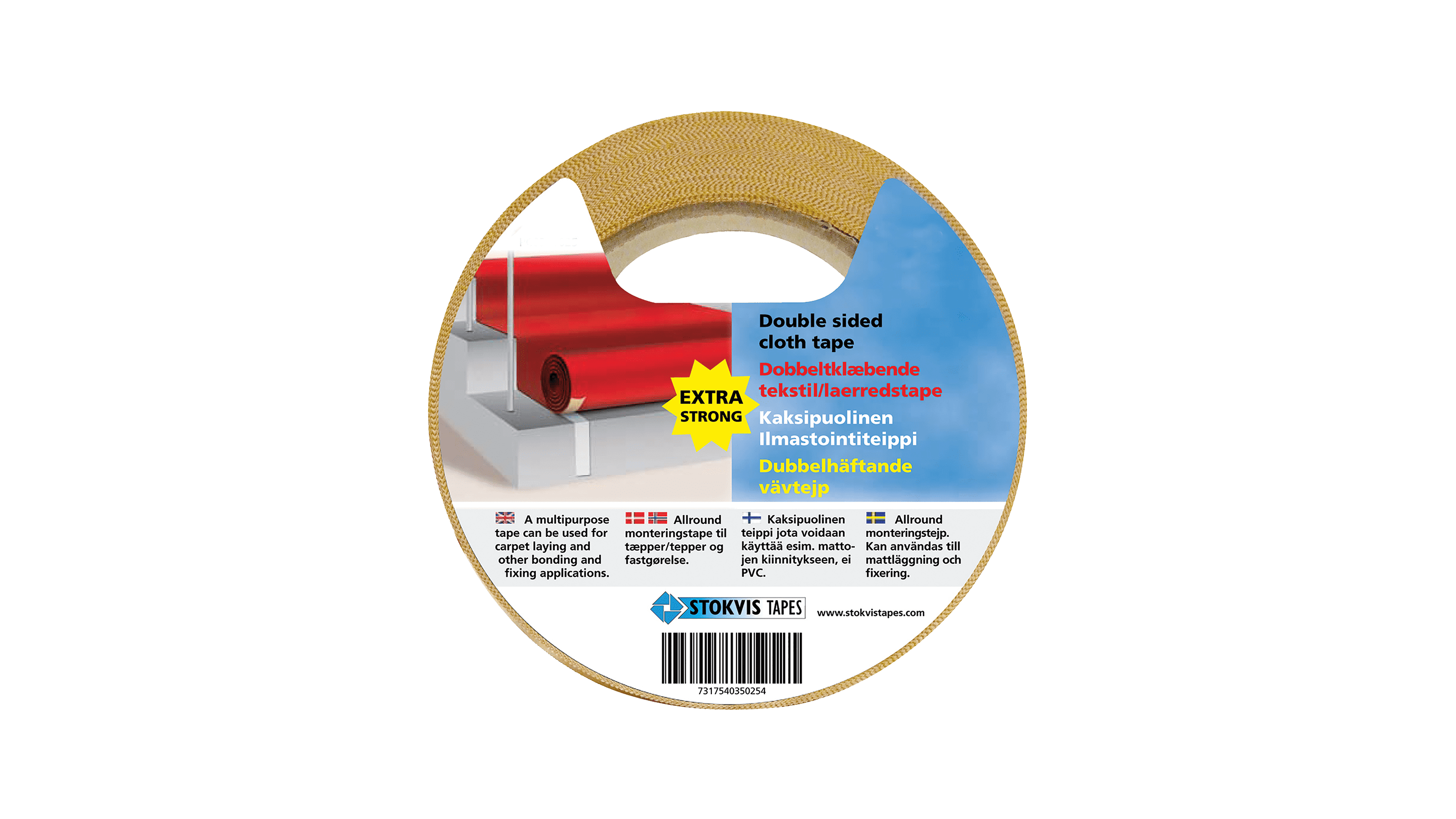 Dubbelhäftande vävtejp - Dubbelhäftande tejp - extra stark