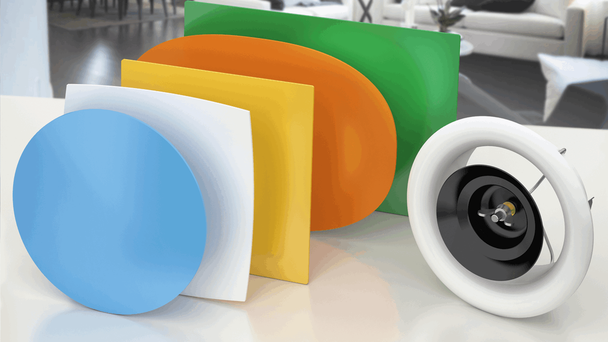 Ventilationsventil ned designmöjligheter | Lindab Airy